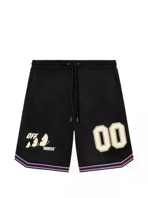 Off-White Striped Hem Basketball Shorts
