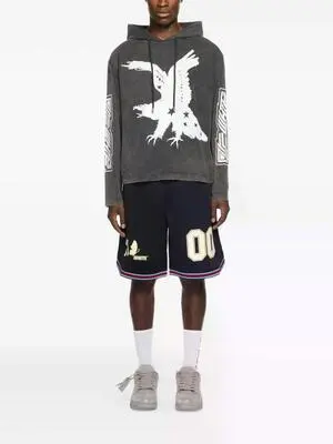 Off-White Striped Hem Basketball Shorts