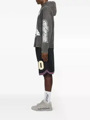 Off-White Striped Hem Basketball Shorts