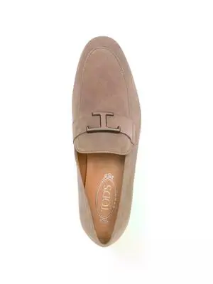 TOD'S Logo-plaque Loafers - Neutrals