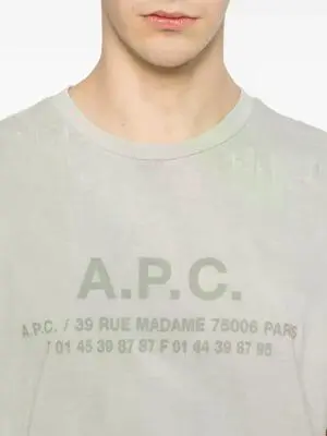 A.p.c. Logo-print T-shirt - Neutrals