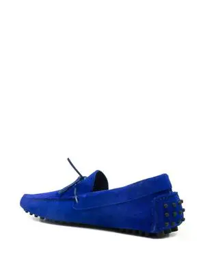 TOM FORD Suede Tie Loafers - Blue