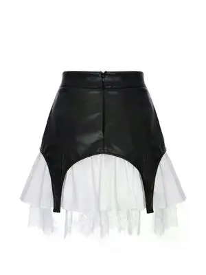 HAMZA Swan Layered Skirt With Lace Trim