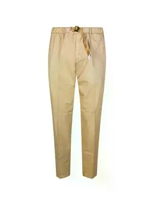 White Sand Belted Chinos For Men