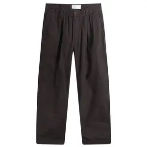 Universal Works Summer Canvas Pleated Track Pant - Licorice