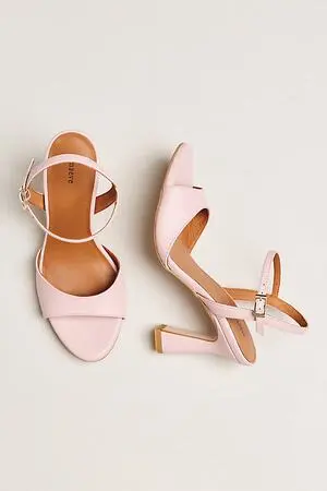 Maeve Ankle Strap Heeled Sandals - Pink