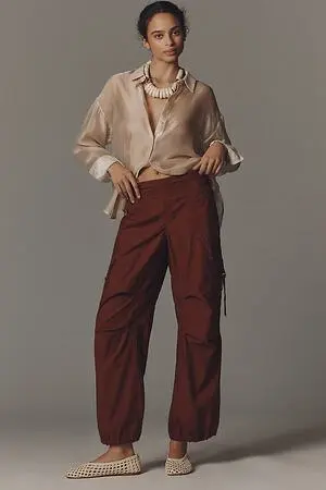 Anthropologie Utility Parachute Pants - Smoked Paprika