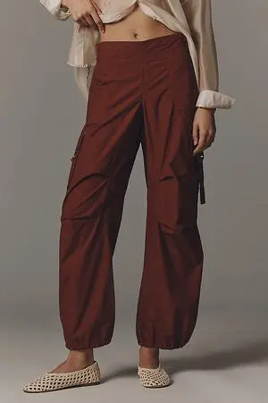 Anthropologie Utility Parachute Pants - Smoked Paprika