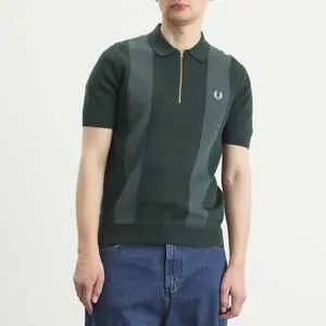 Fred Perry Panel Knitted Polo Shirt