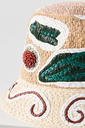 ALEMAIS Velora Raffia Bucket Hat - Multi