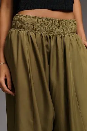Anthropologie Draped Harem Pants - Avocado