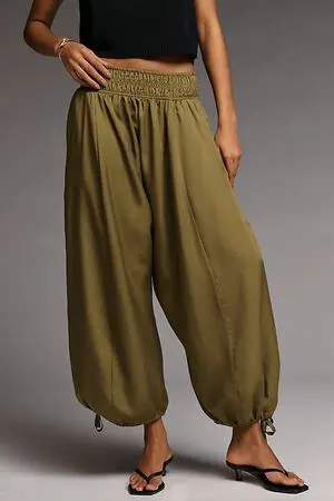 Anthropologie Draped Harem Pants - Avocado