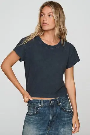 PILCRO Knit Project Billie T-shirt - Navy