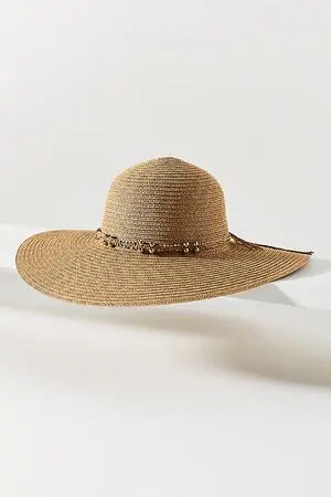 San Diego Hat Candy Braid Trim Floppy Hat - Tan