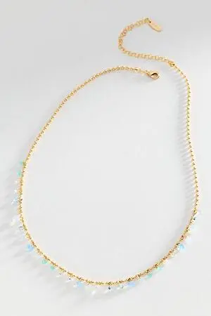 ANTHROPOLOGIE Delicate Crystal Droplet Necklace