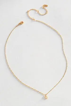 Anthropologie Crystal Monogram Pendant Necklace - G