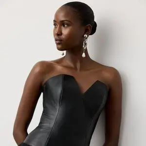 Ralph Lauren Harling Lambskin Bustier