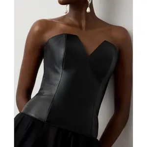 Ralph Lauren Harling Lambskin Bustier