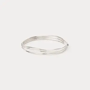 Ralph Lauren Sterling Wavy Bangle - Silver