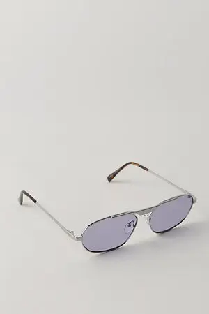 Free People Tavi Aviator Sunglasses - Silver/grape Soda