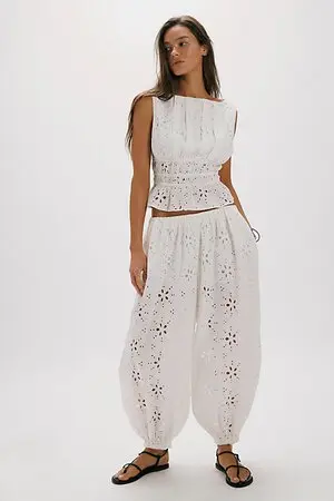 Free People Eyelet Pant Set - Sugar Swizzle