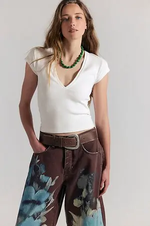 Free People We The Free Posie Tee - Clean Ivory