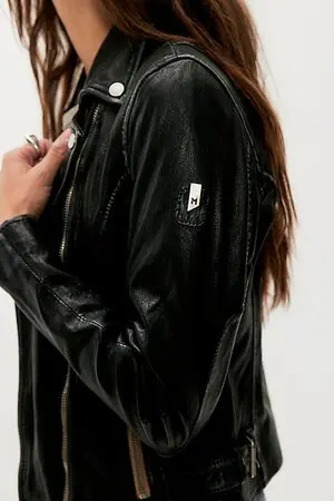 MAURITIUS LEATHER Sofia Moto Leather Jacket - Black