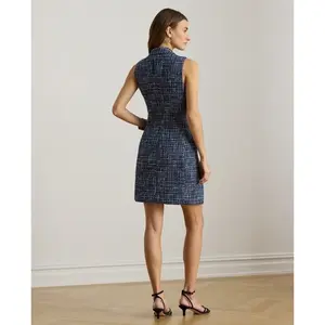 Ralph Lauren Double-breasted Bouclé Sleeveless Dress