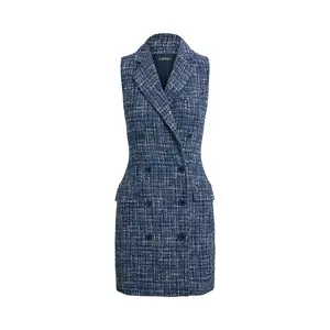Ralph Lauren Double-breasted Bouclé Sleeveless Dress
