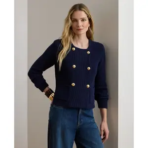 Ralph Lauren Double-breasted Cotton Sweater Jacket