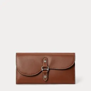 Ralph Lauren Leather Tasha Continental Wallet - Lauren Tan