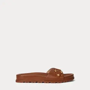 Ralph Lauren Tasha Leather Slide Sandal