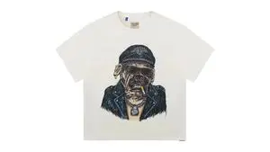 GALLERY DEPT. Oct Biker Dog Tee Shirt - Light Archival White