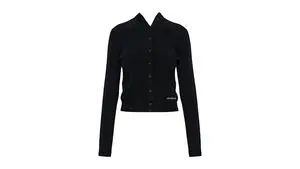 Alexander Wang Knit Button-up Cardigan With Logo - Black