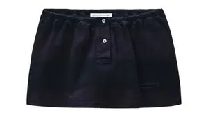 Alexander Wang Mini Deconstructed Polo Shirt Skirt - Black Overdyed Stripe