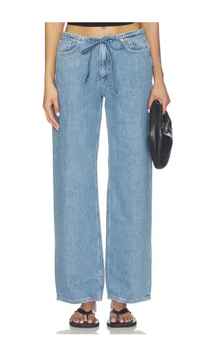 DL1961 Dl Aura Sienna Low Slung Relaxed Wide Leg Jeans - Blue