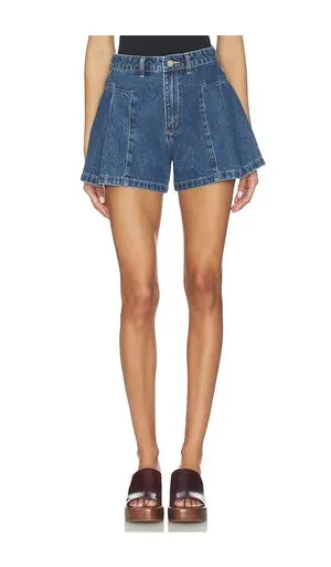 Abrand Denim Printed Shorts For Women