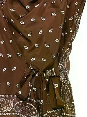 P.a.r.o.s.h Bandana Print Tie Blouse
