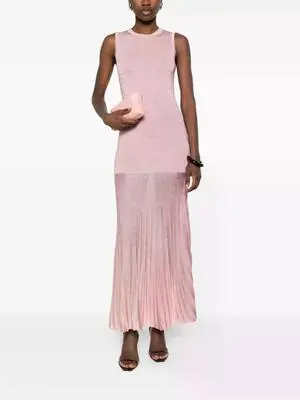 TWINSET Pleated Cut-out Maxi Dress