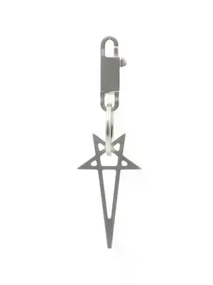 Rick Owens Pentagram Keyring - Silver