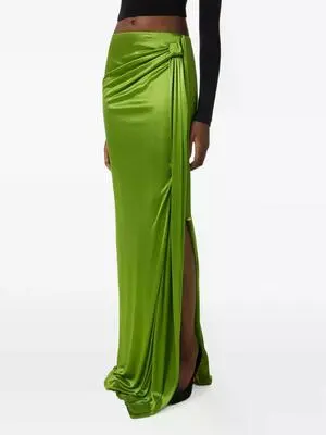 Elisabetta Franchi Draped Maxi Skirt With Side Slit