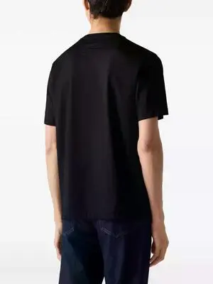 Zegna Piqué Cotton T-shirt - Black