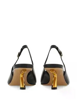 FERRAGAMO Sculptural Heel Slingbacks