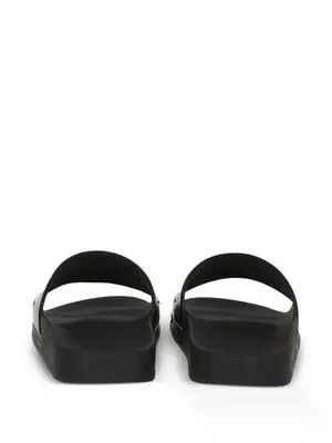 Moschino Logo Lettering Slides - Black