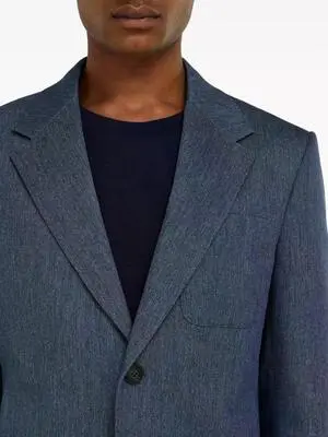 FERRAGAMO Single Breasted Denim Blazer