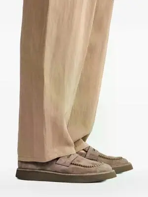 Giorgio Armani Fringed Loafers - Neutrals