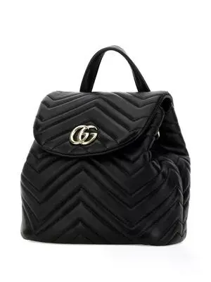 Gucci Gg Marmont Quilted Mini Backpack - Black