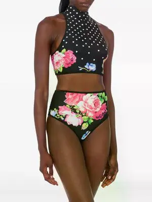 Moschino Floral-pattern Zip-up Bikini