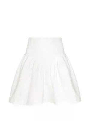 HAMZA Pleated Mini Skirt - White