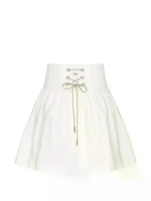 HAMZA Pleated Mini Skirt - White
